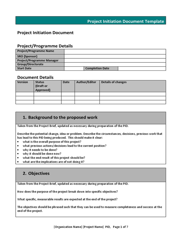 Project Initiation Guide | PDF | Risk | Project Management