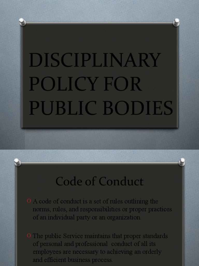 Disciplinary Policy For Public Bodies | Download Free PDF | Employment ...