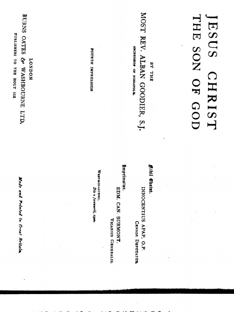 Goodier Jesus Christ | PDF