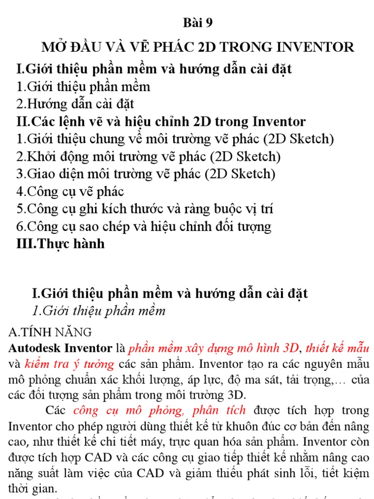 Bai 9 Inventor Bai Mo Dau Va Ve Phac 2D | PDF
