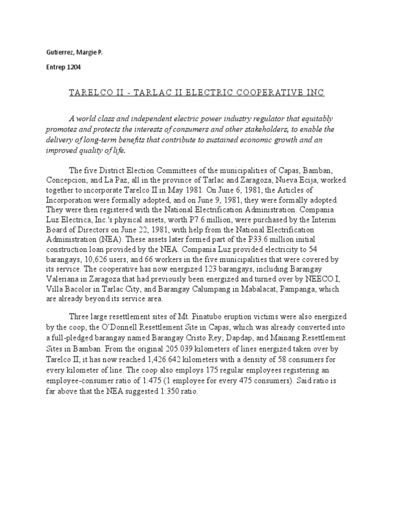 Tarelco | PDF | Business | Economies