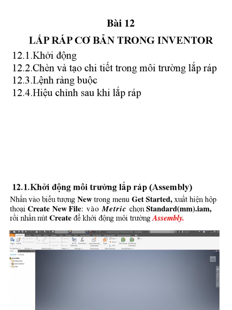 Bai 12 Lap Rap Co Ban Trong Inventor | PDF