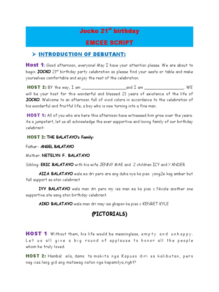 Jocko 21st Birthday SCRIPT | PDF