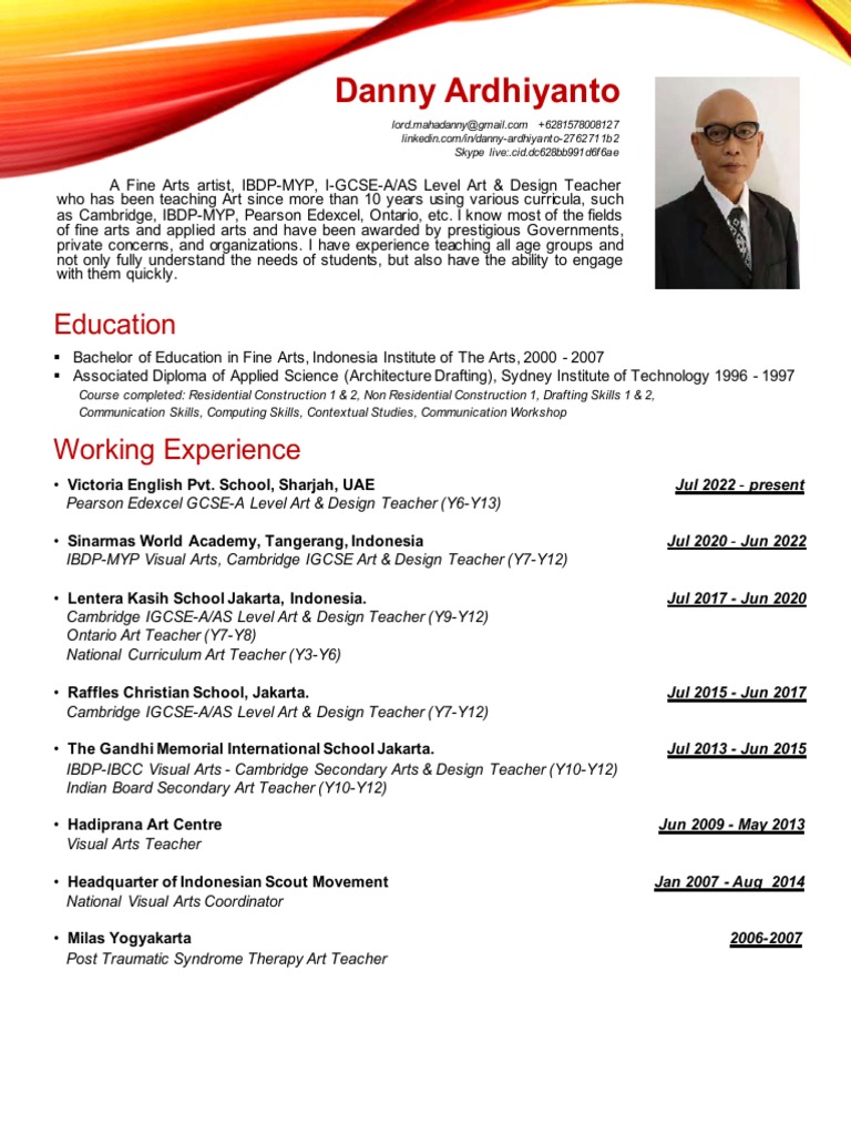 CV Danny New | PDF | Educational Technology | Curriculum
