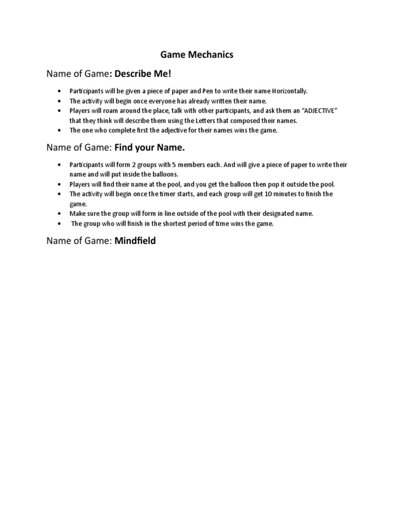 Game Mechanics | PDF