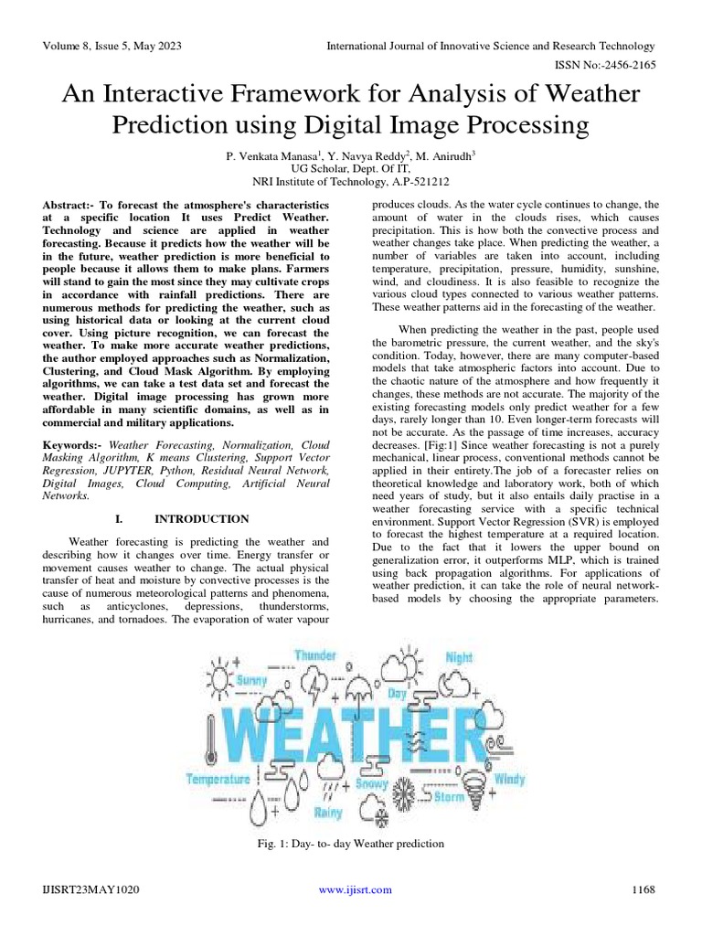 An Interactive Framework For Analysis of Weather Prediction Using ...