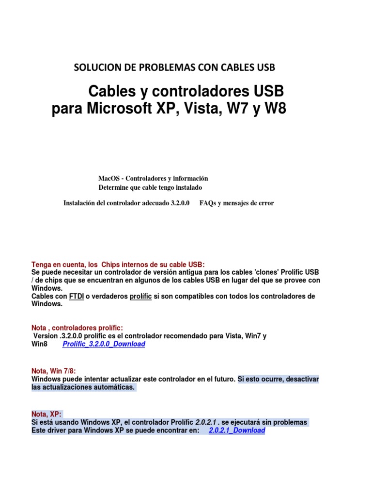 Solucion de Problemas Con Cables Usb | PDF | USB | Microsoft Windows