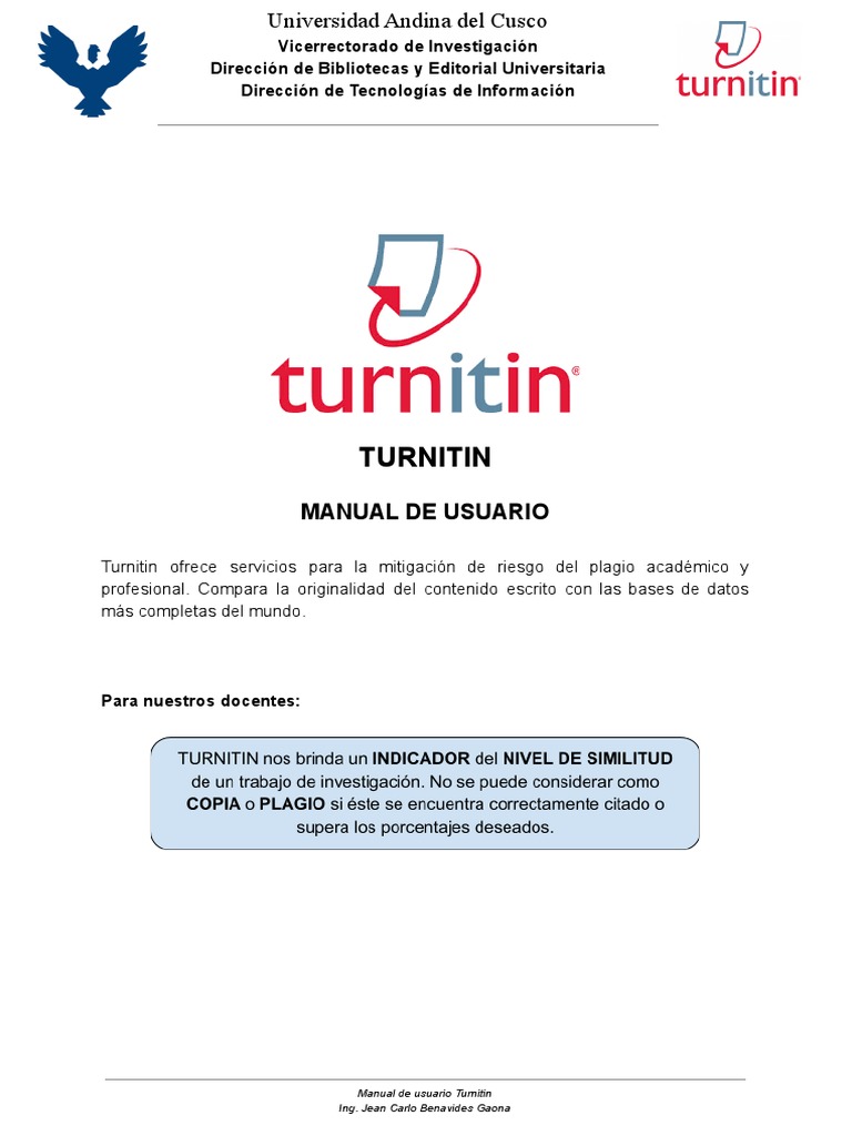 Manual Turnitin | PDF | Turnitin | Informática