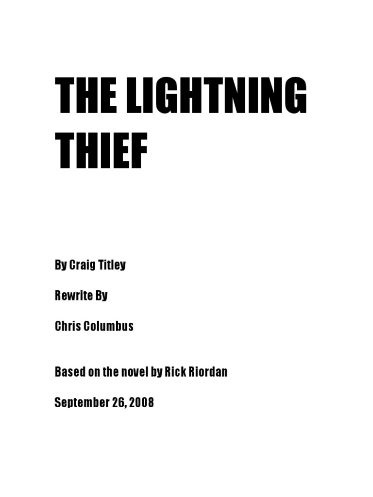 1) Percy Jackson and The Lightning Thief | PDF