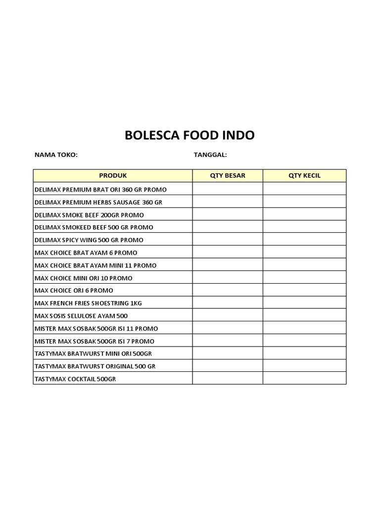 Bolesca Food Indo | PDF