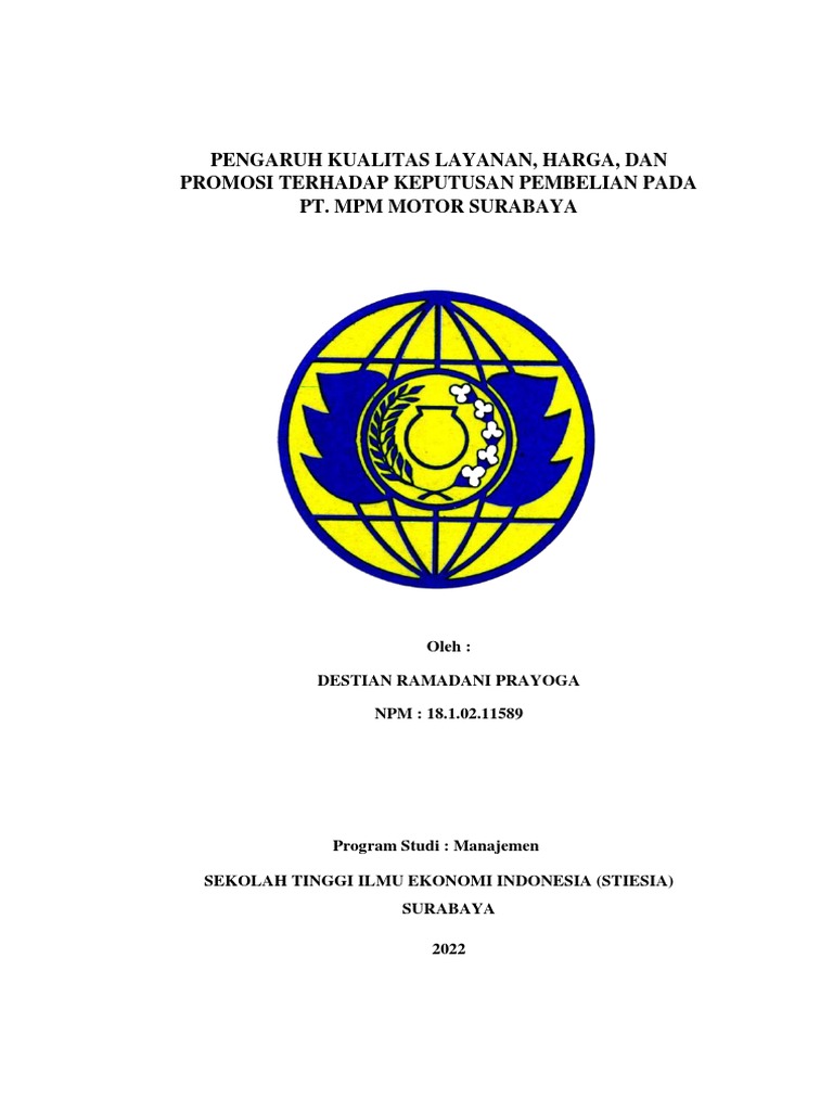 (Revised 1.0) Plis Iki Skripsi Mas Yoga Seng Dipake Ojo Seng Lain | PDF