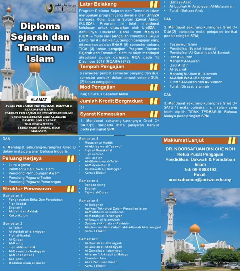 Diploma Sejarah Dan Tamadun Islam: Alamat | PDF