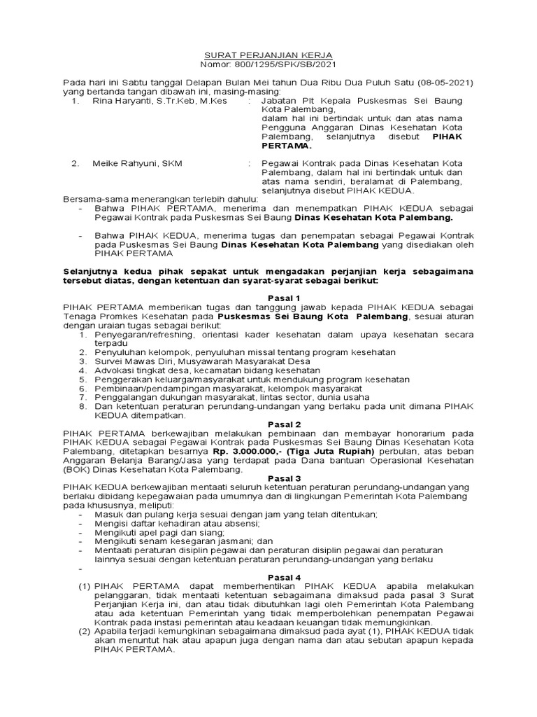 SPK Promkes Meike TH 2021 | PDF | Hukum