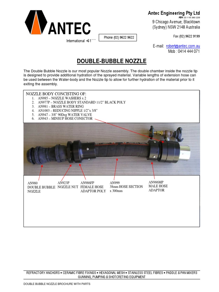 Double Bubble Nozzle Overview | PDF