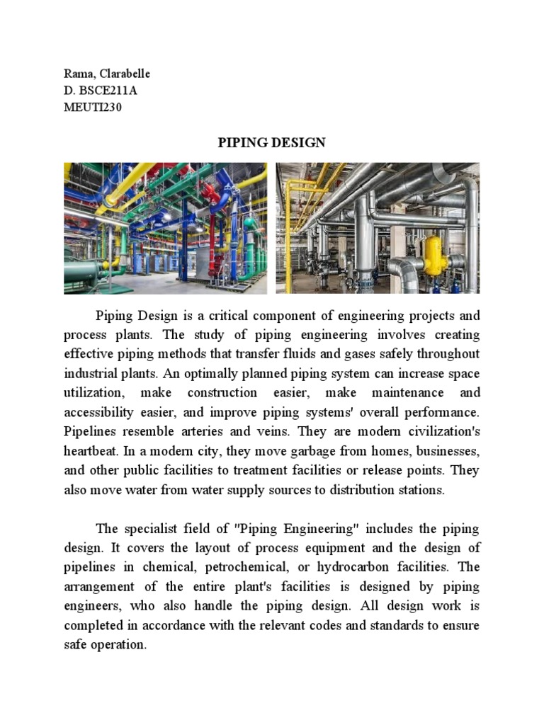 Piping Design Pdf