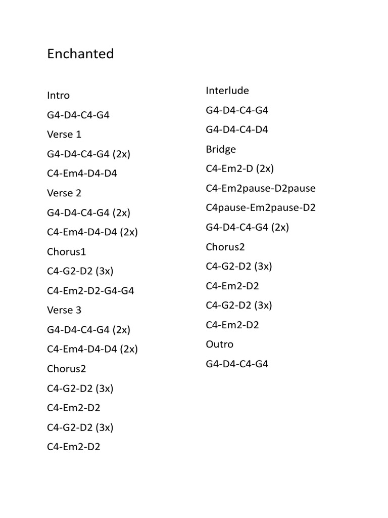 Enchanted | PDF | Songs