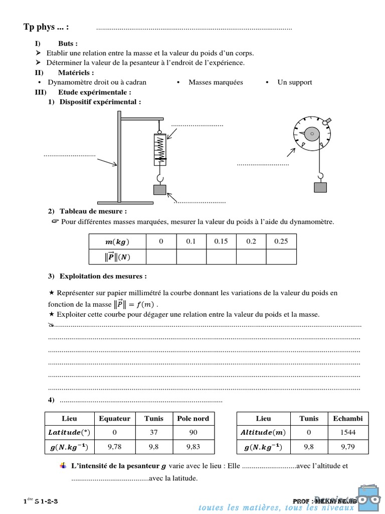 Relation poids-masse en physique | PDF | Quantité | Mécanique céleste