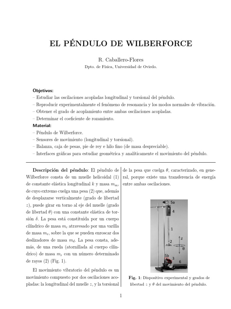 3 Guia 10 El Pendulo de Wilberforce | PDF | Oscilación | Resonancia
