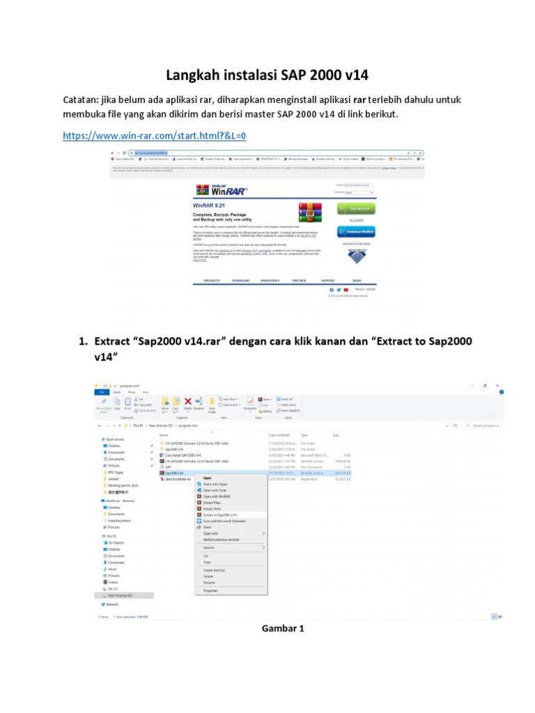 Cara Install SAP 2000 v14 | PDF