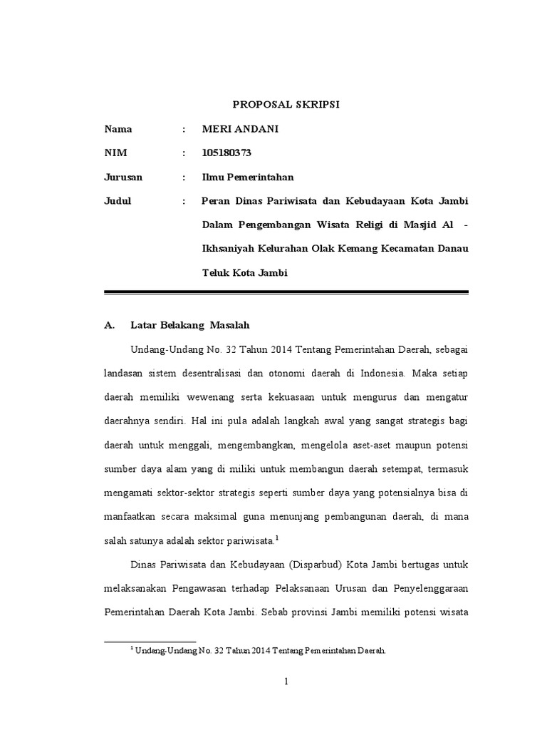 Proposal Skripsi Meri Andani | PDF