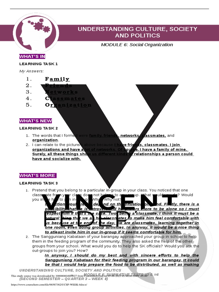 Ucsp Week 8 | PDF | Social Psychology | Psychology