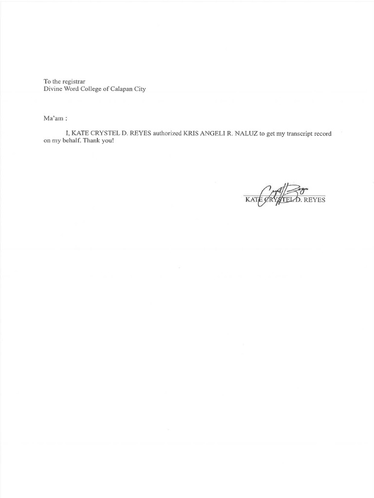 Authorization Letter | PDF