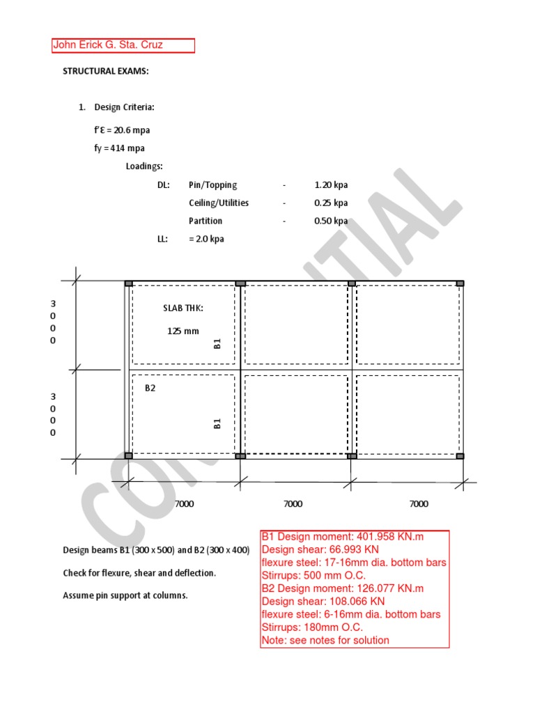 Structural Exam | PDF | Bending | Truss