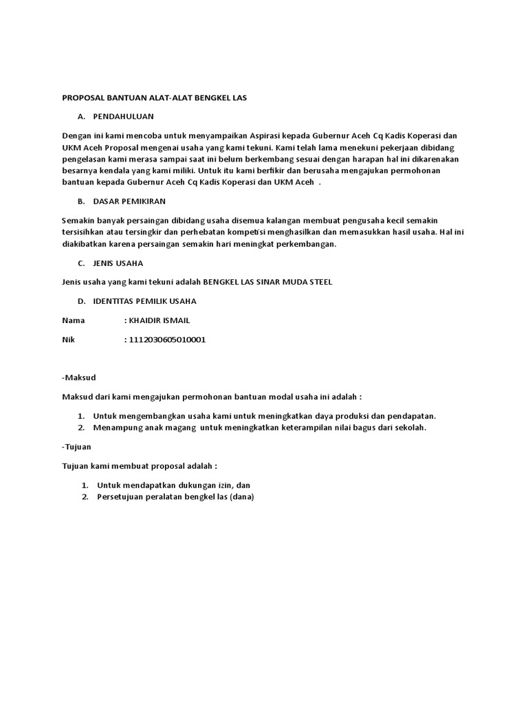 Proposal Bantuan Alat Ok | PDF