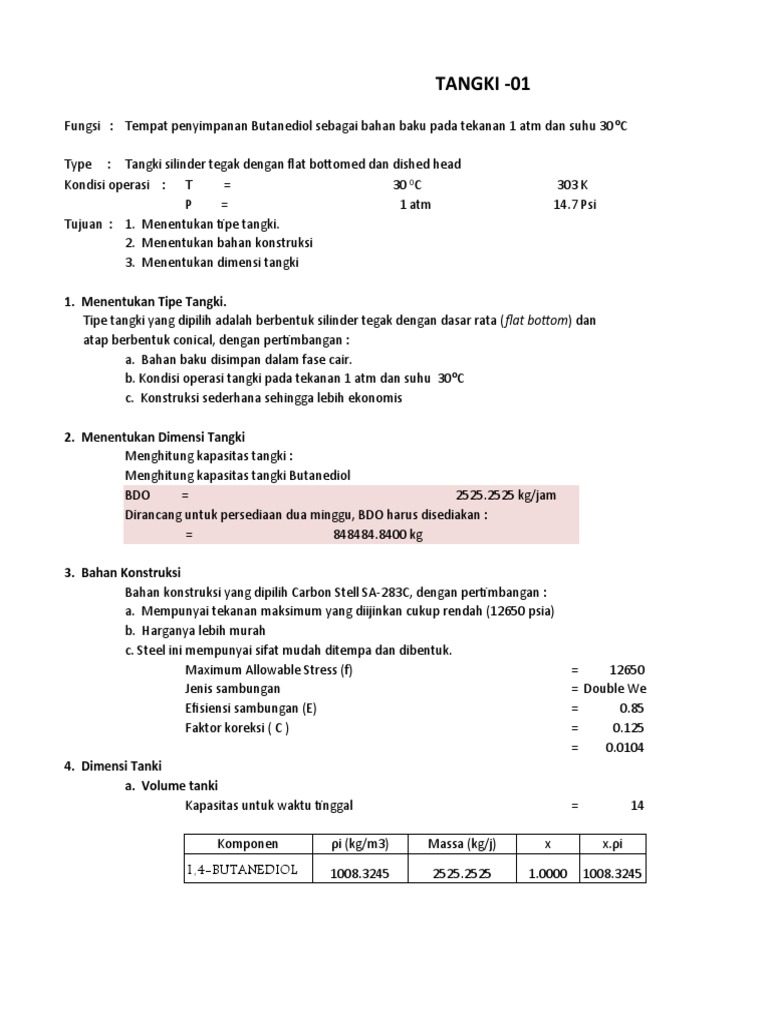 Tangki Butanediol | PDF