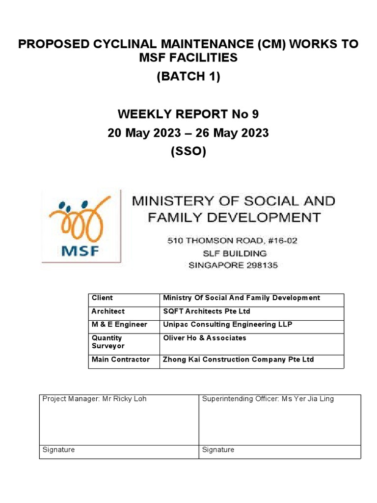 Weekly Progress Report No 9 (SSO) | PDF | Security Alarm | Building Engineering