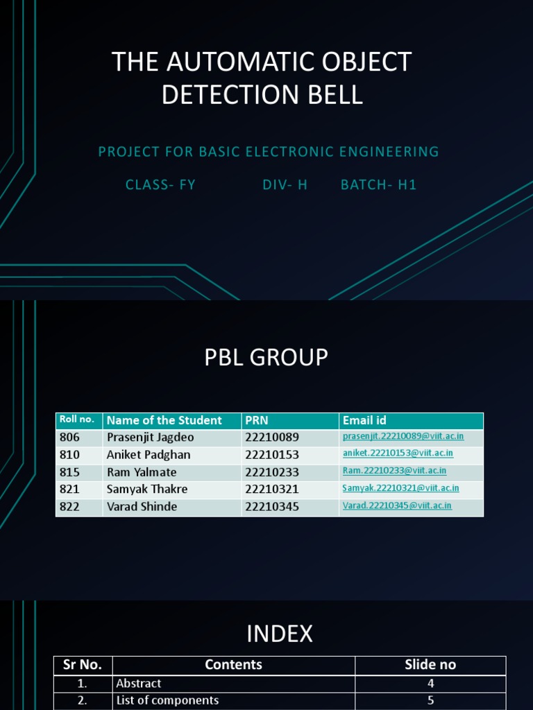 The Automatic Object Detection Bell | PDF | Computer Science | Physical ...