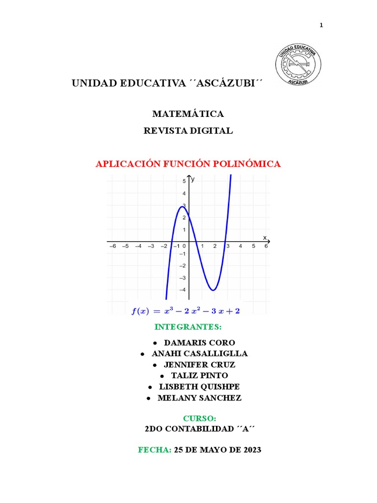 Mat Revista Digital 1 | PDF | Polinomio | Función (Matemáticas)
