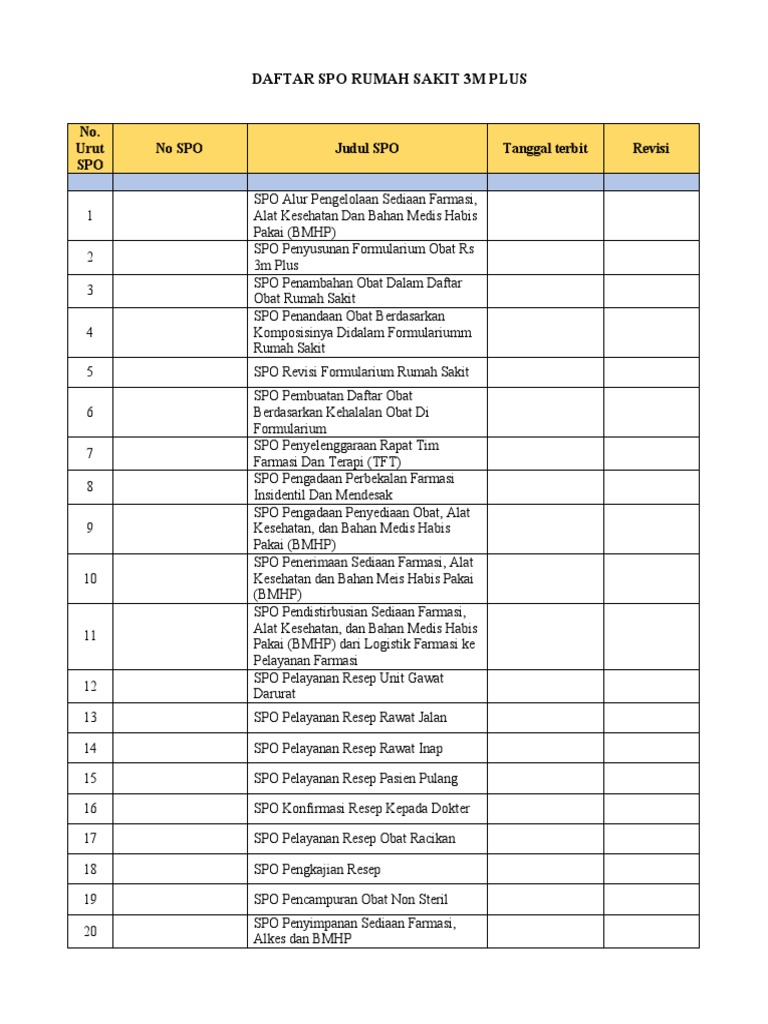 Daftar Spo Rs 3 M Plus Pdf