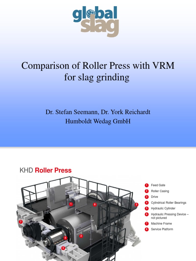 Comparison of Roller Press With VRM For Slag Grinding: Dr. Stefan ...