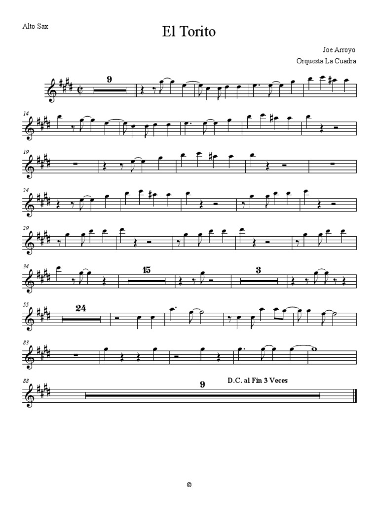 El Torito Saxo Alto | PDF