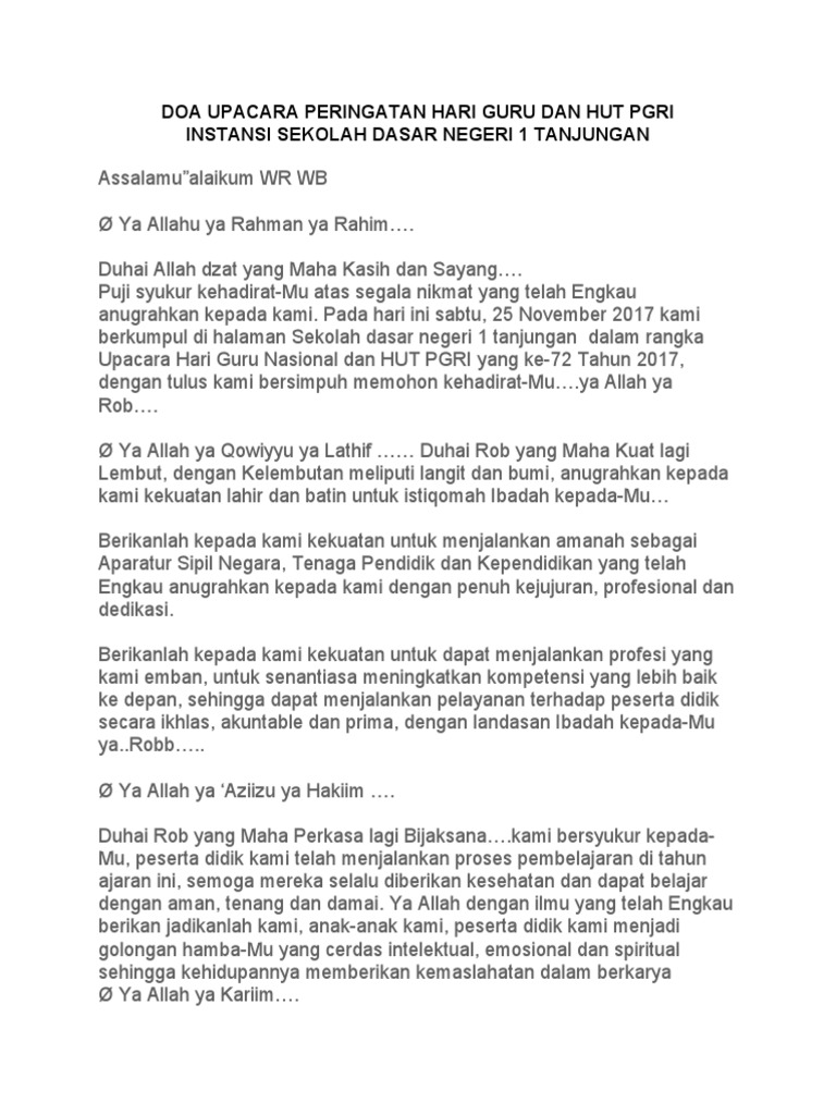 Do'a Upacara | PDF | Perjalanan | Agama & Spiritualitas