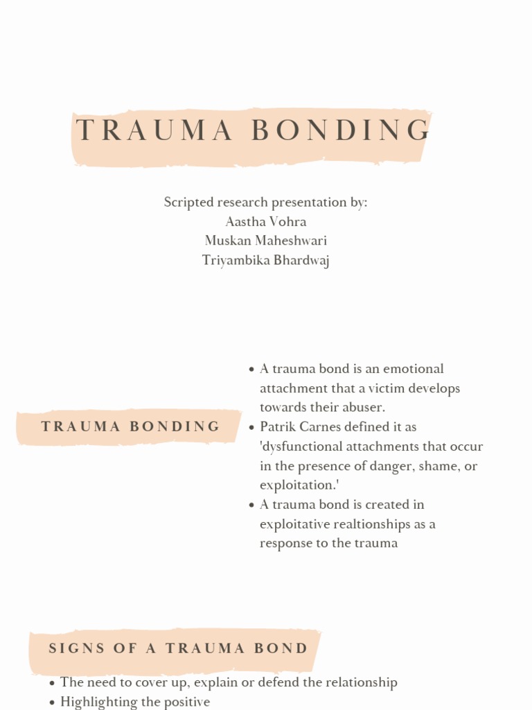 What Is Trauma Bonding | PDF | Child Abuse | Psychotherapy