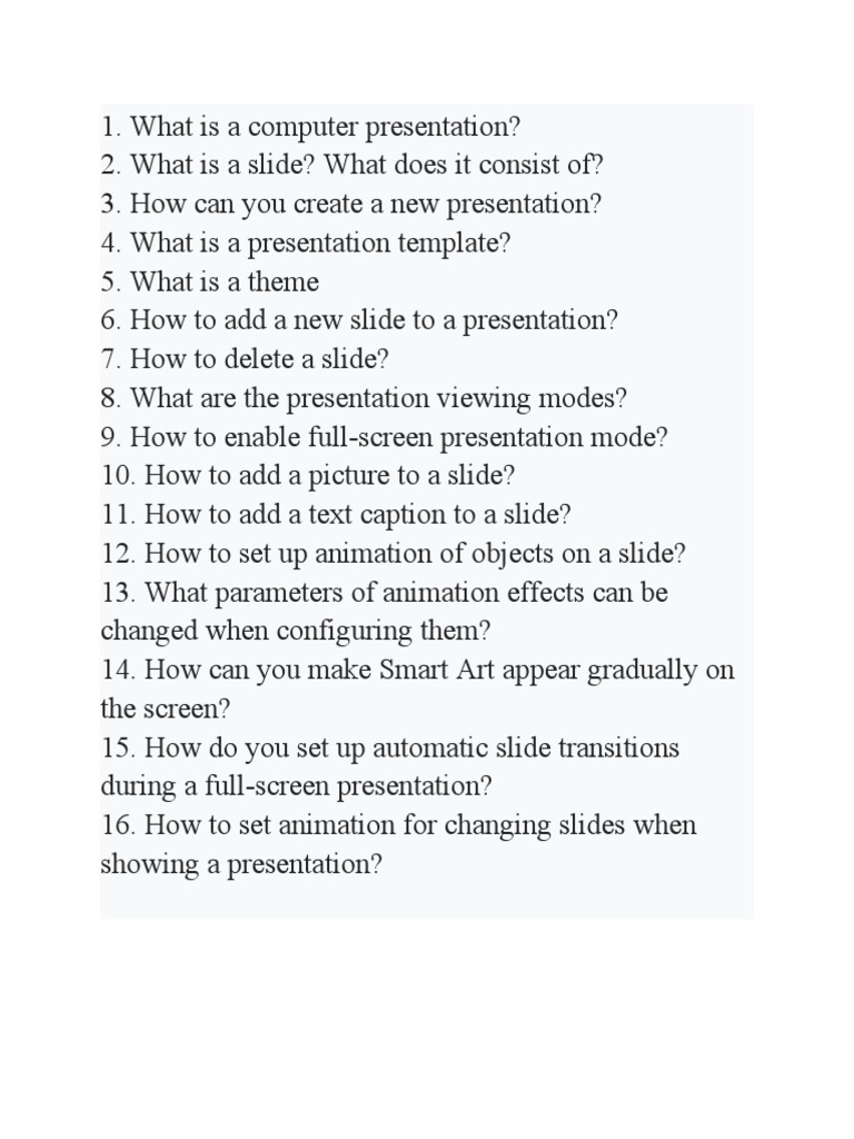 Information For 4 Practice Work! Basic Tasks For Creating A PowerPoint ...