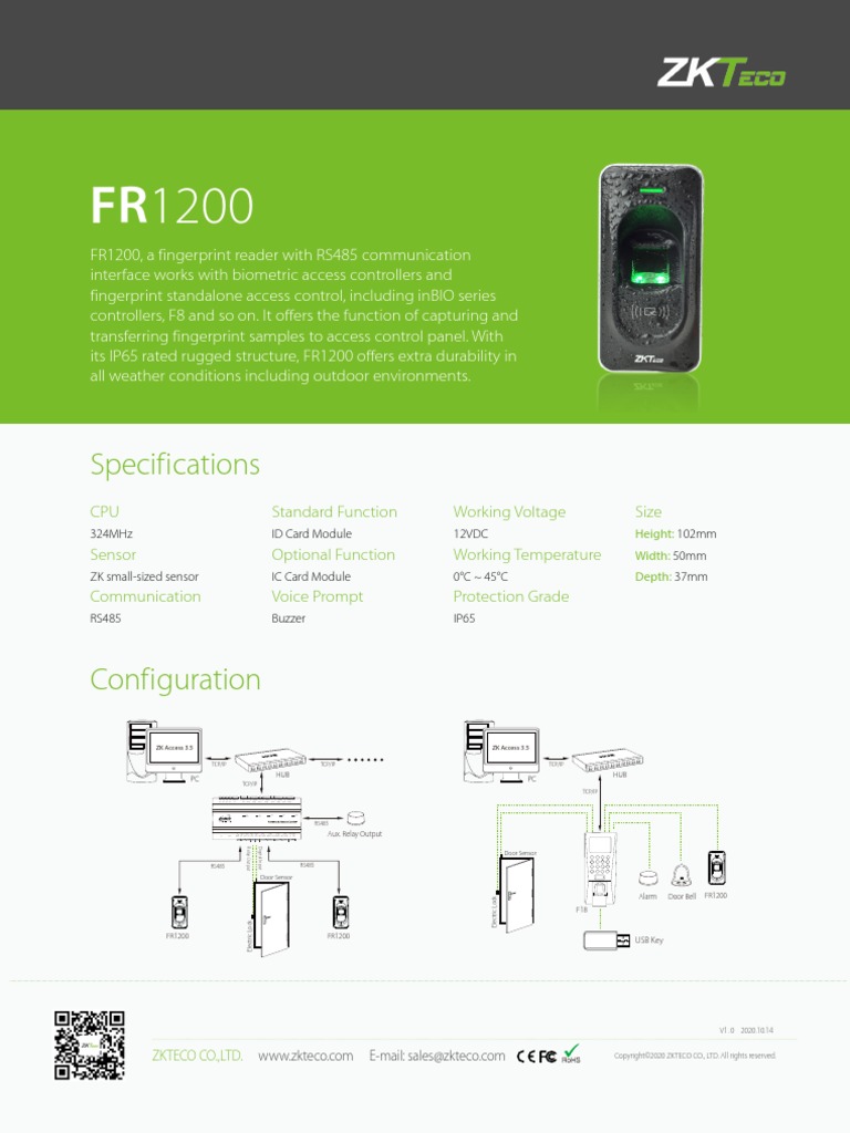 ZKT Access Control Card Reader | PDF | Access Control | Computer Hardware ZKT Access Control Card Reader | PDF | Access Control | Computer Hardware