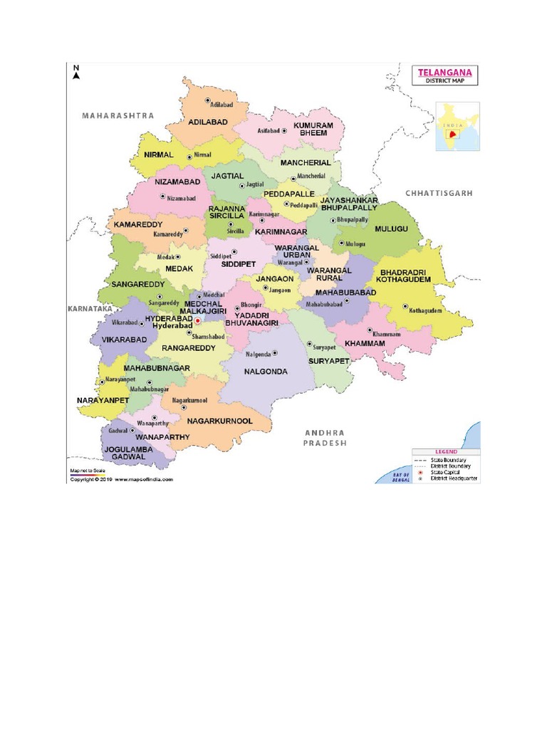 Telangana Map | PDF