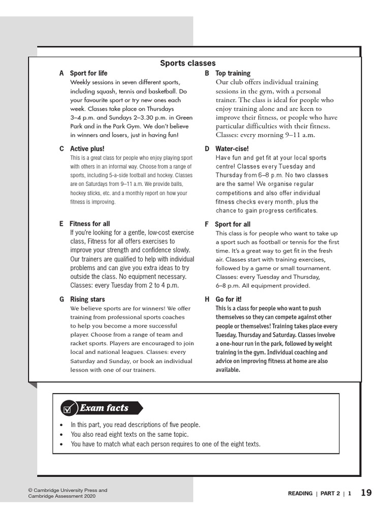 PET Booster R2 A | PDF | Sports