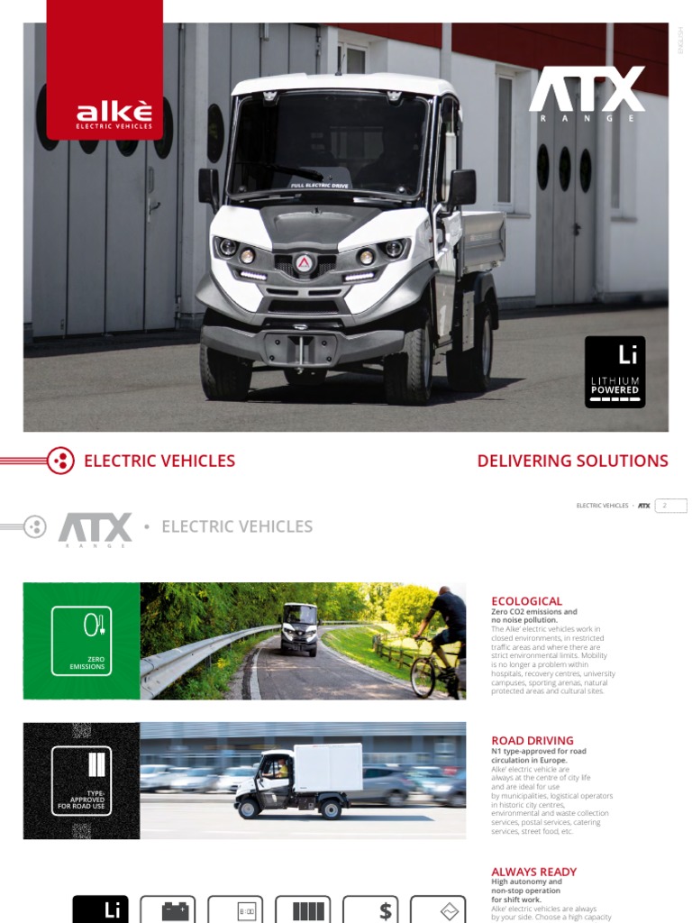 Alke Atx Electric Vehicles Catalog Eng | PDF | Electric Vehicle ...