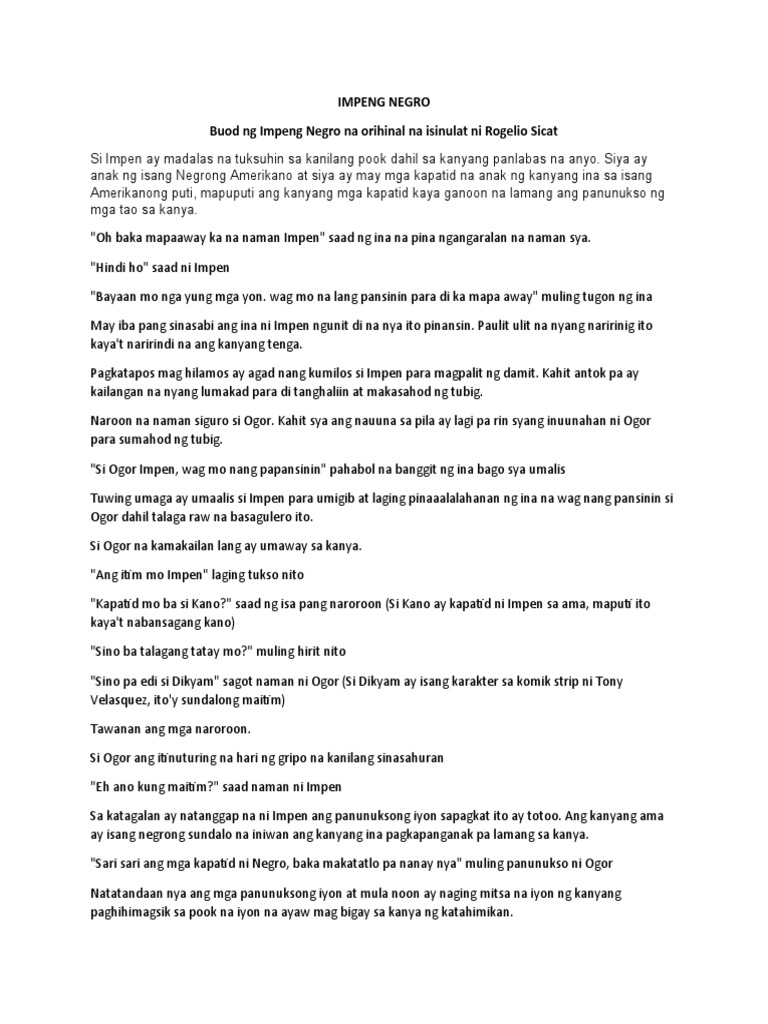 IMPENG NEGRO | PDF