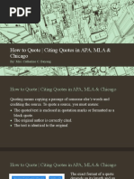 MLA Style Cheat Sheet | PDF