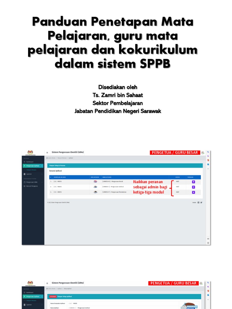 Panduan Penetapan Mata Pelajaran, Kelas Dan Kokurikulum Sistem SPPB | PDF