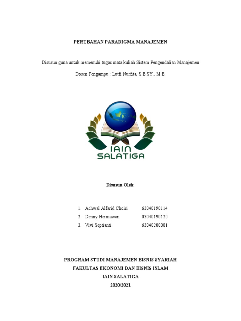 Perubahan Paradigma Manajemen Modern | PDF | Bisnis | Pengembangan Diri