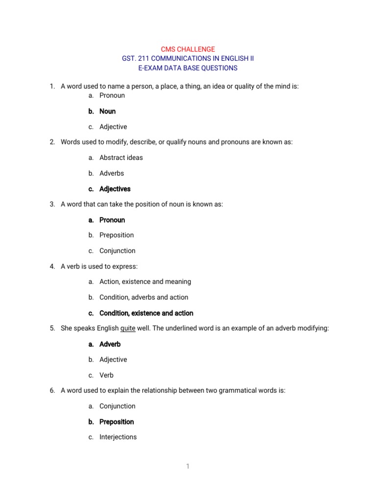 Gst211 All Questions Cms | PDF