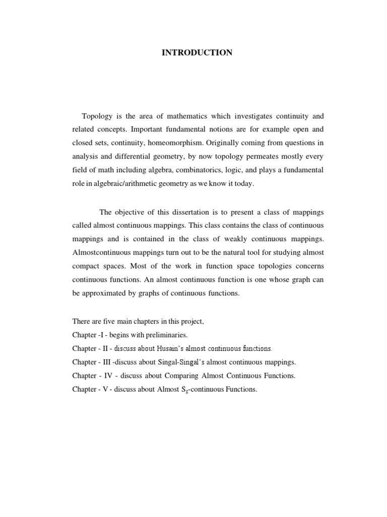 Almost Continuous Function in Topology | Download Free PDF | Continuous Function | Compact Space