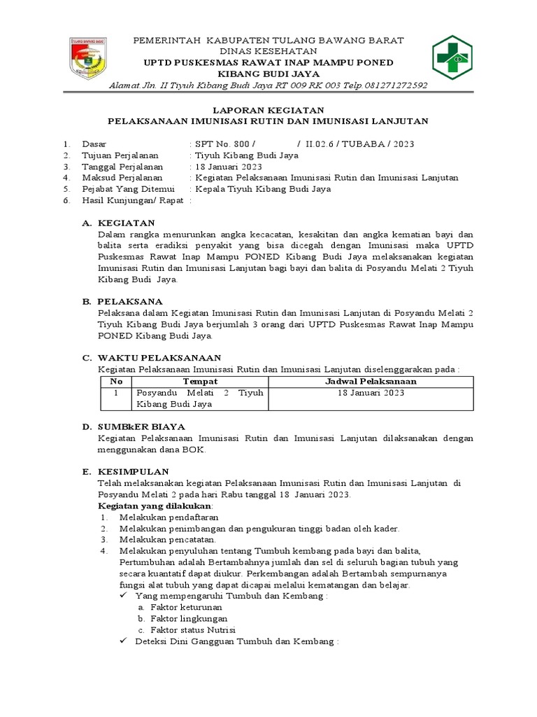 Contoh SPJ 2023 - KBJ | PDF | Pengembangan Diri