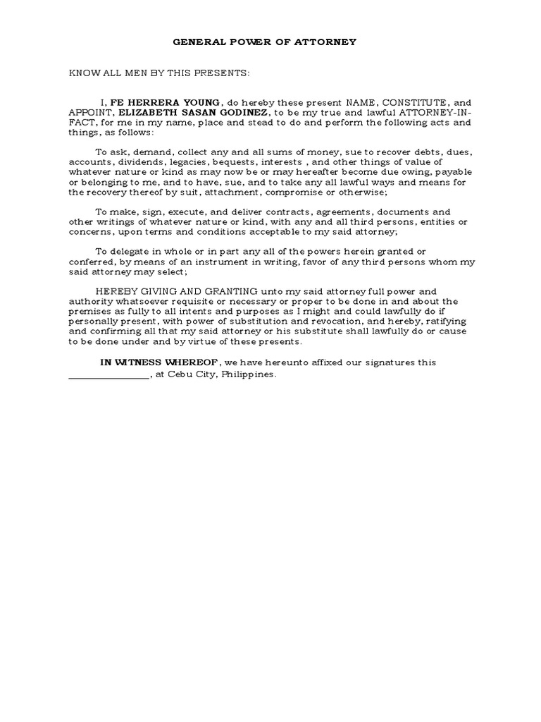 GENERAL Spa | Download Free PDF | Power Of Attorney | Common Law